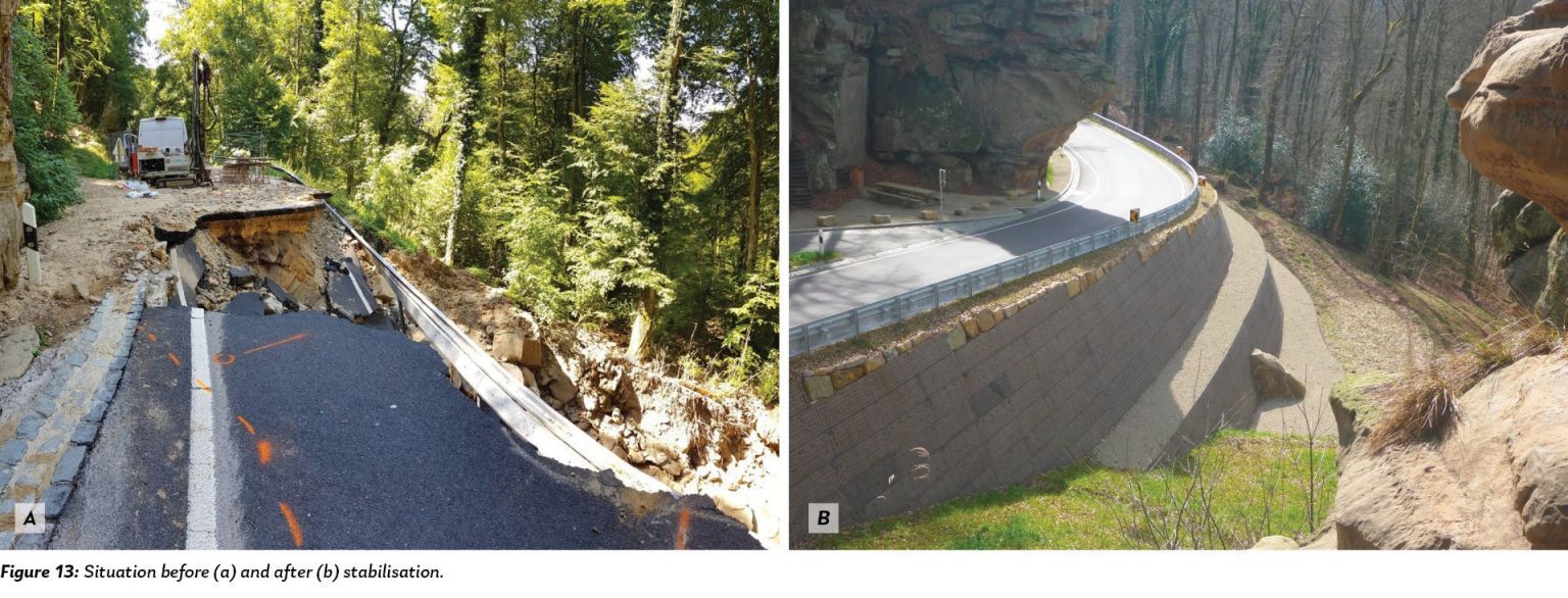 Slope protection with an earth retaining system: respectful of natural ...